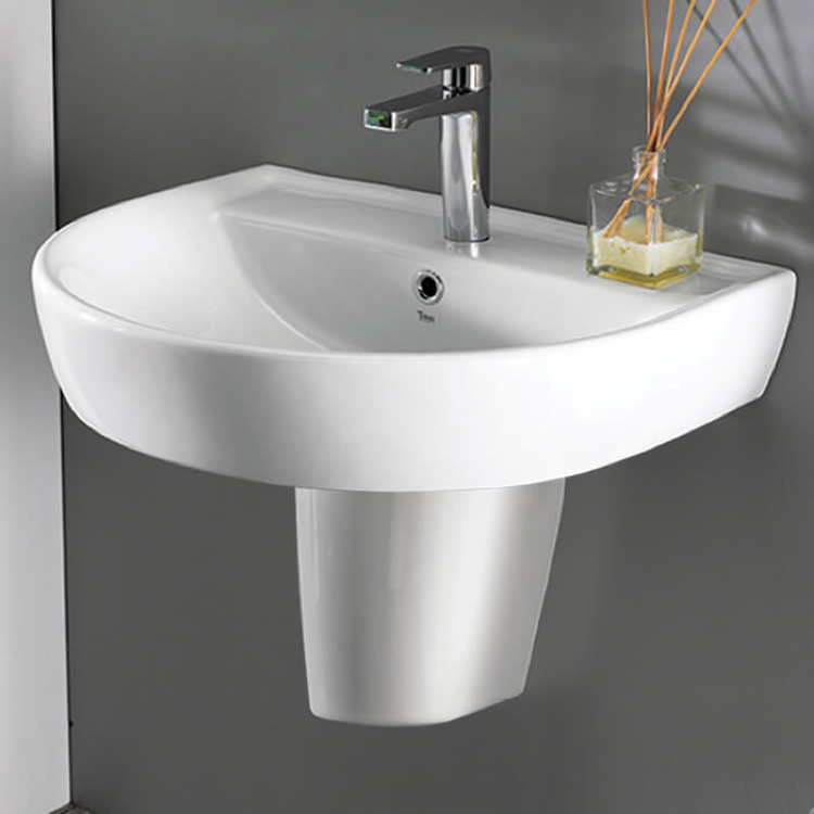 CeraStyle 007800U-S-PED Bathroom Sink, Bella | Nameek's