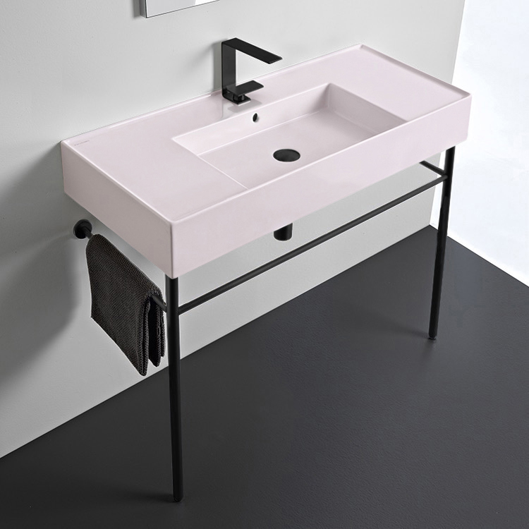 Scarabeo 5124-54-CON-BLK Console Bathroom Sink, Teorema 2 | Nameek's