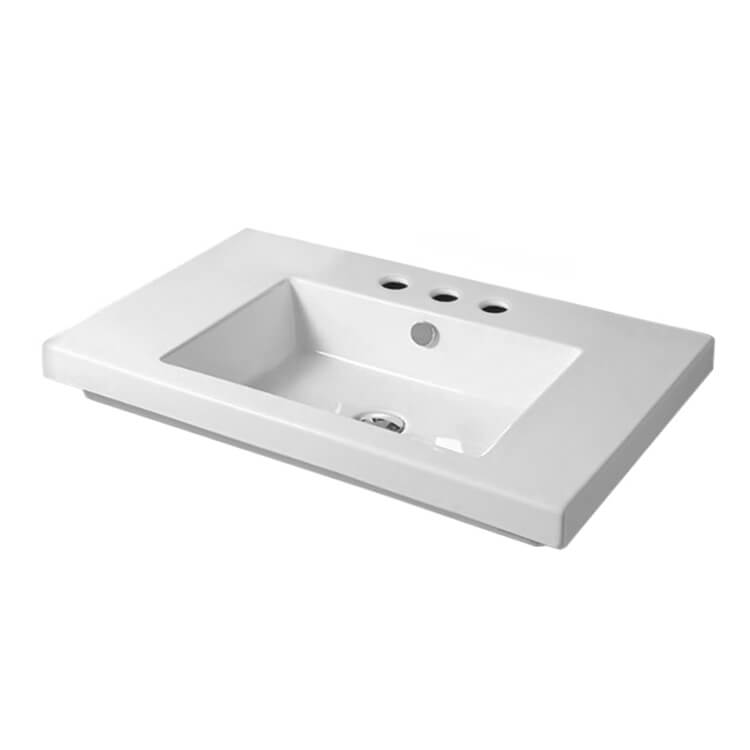 Tecla CAN02011-Three Hole Bathroom Sink, Cangas | Nameek's